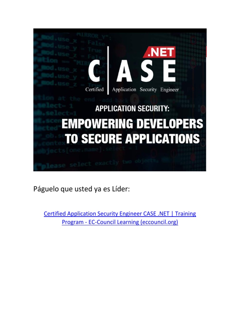 Certified Application Security Engineer Case Pdf