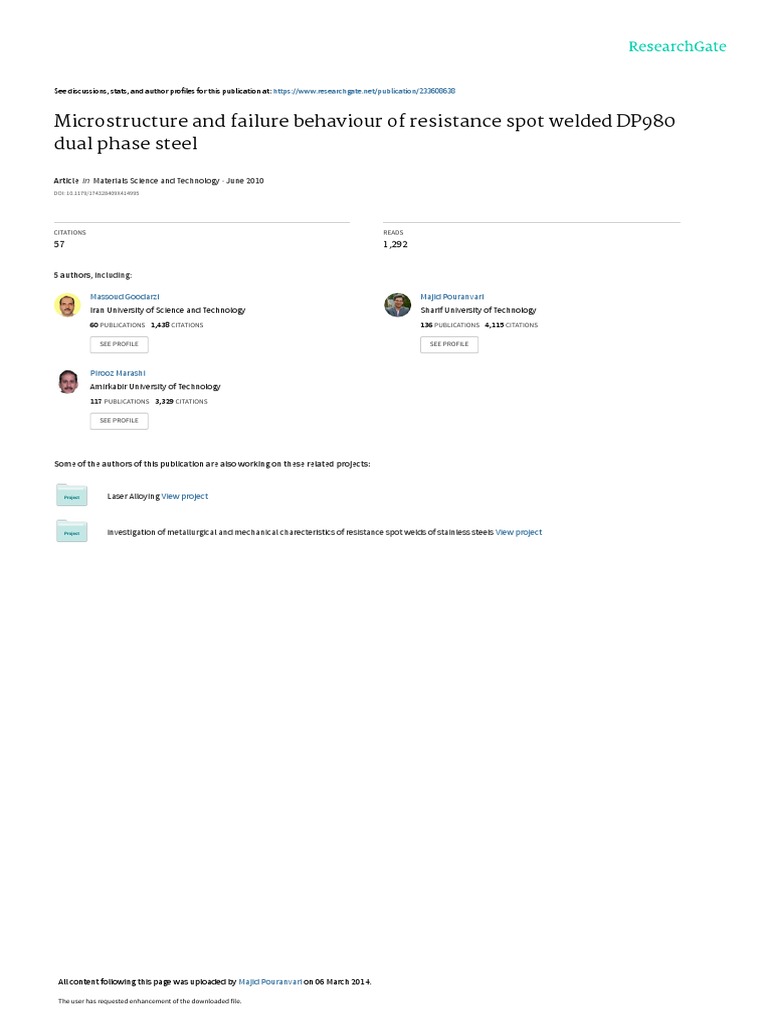 Microstructure and Failure Behaviour of | Download Free PDF | Fracture ...