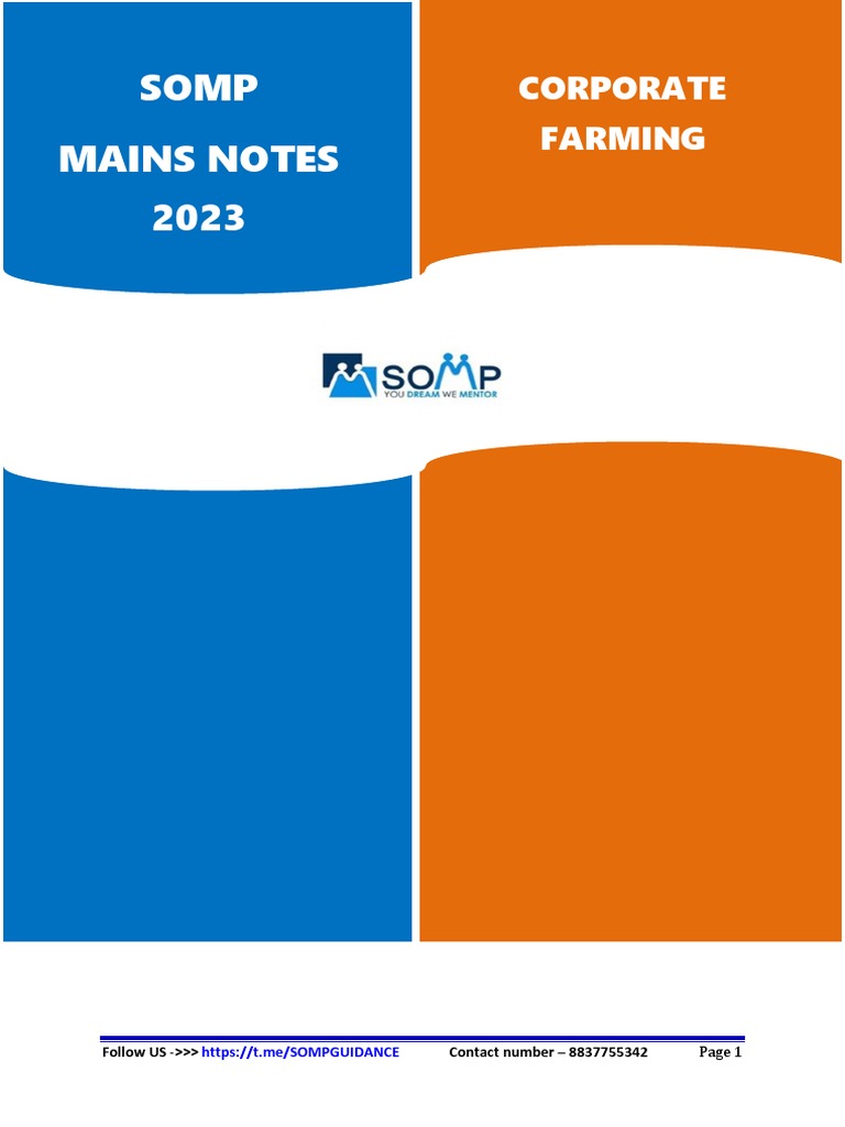Corporate Farming | PDF | Agriculture | Farms