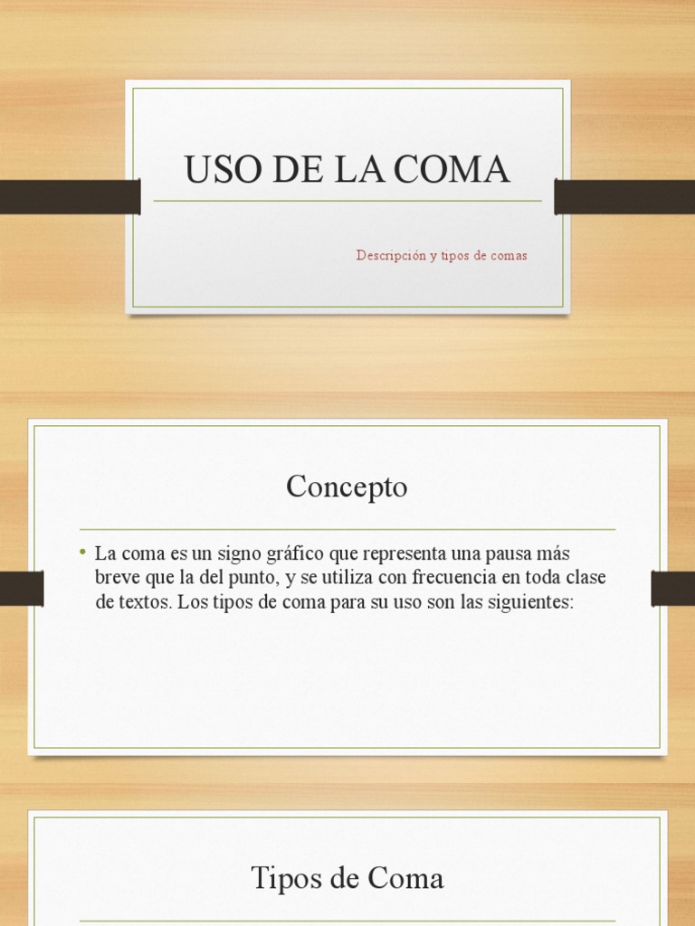 PPT Uso de La Coma | PDF