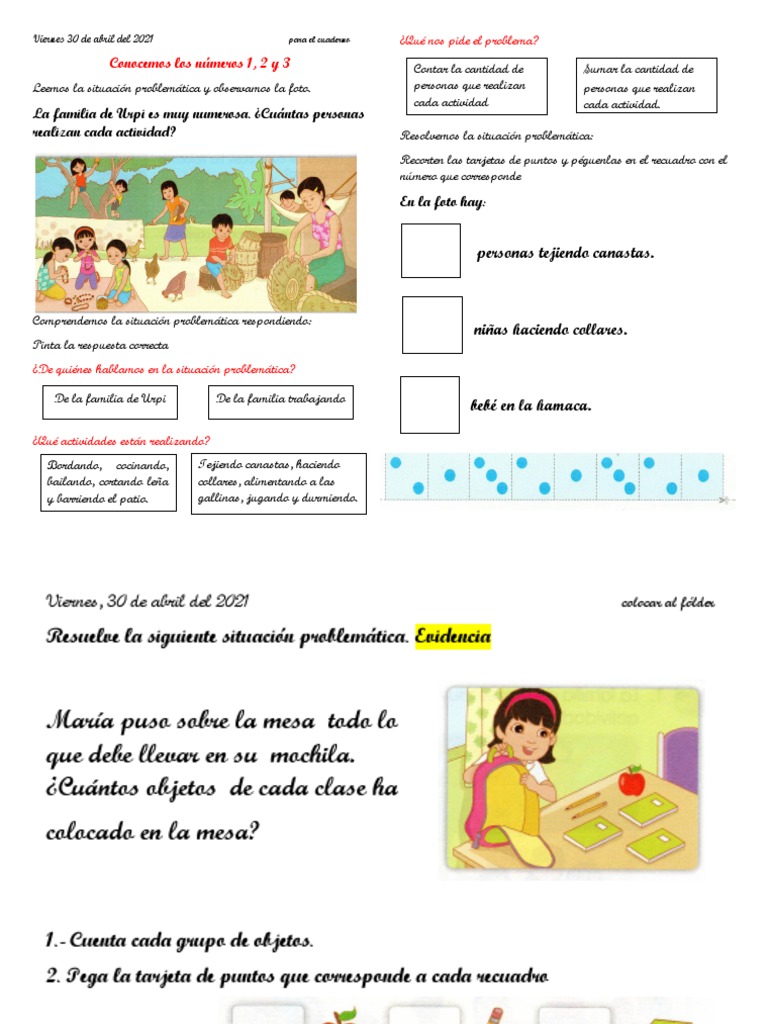 Aprendo Los Números 1,2, y 3 | PDF