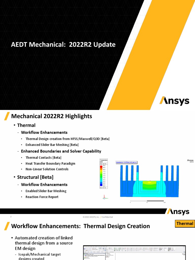 Ansys Electronics Desktop Mechanical - What's New 2022R2 | PDF | Heat ...