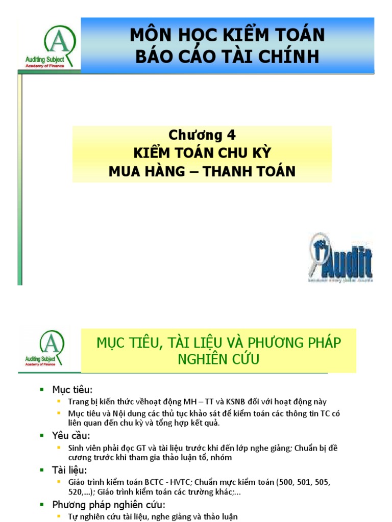 Kiểm toán CK mua hàng thanh toán | PDF