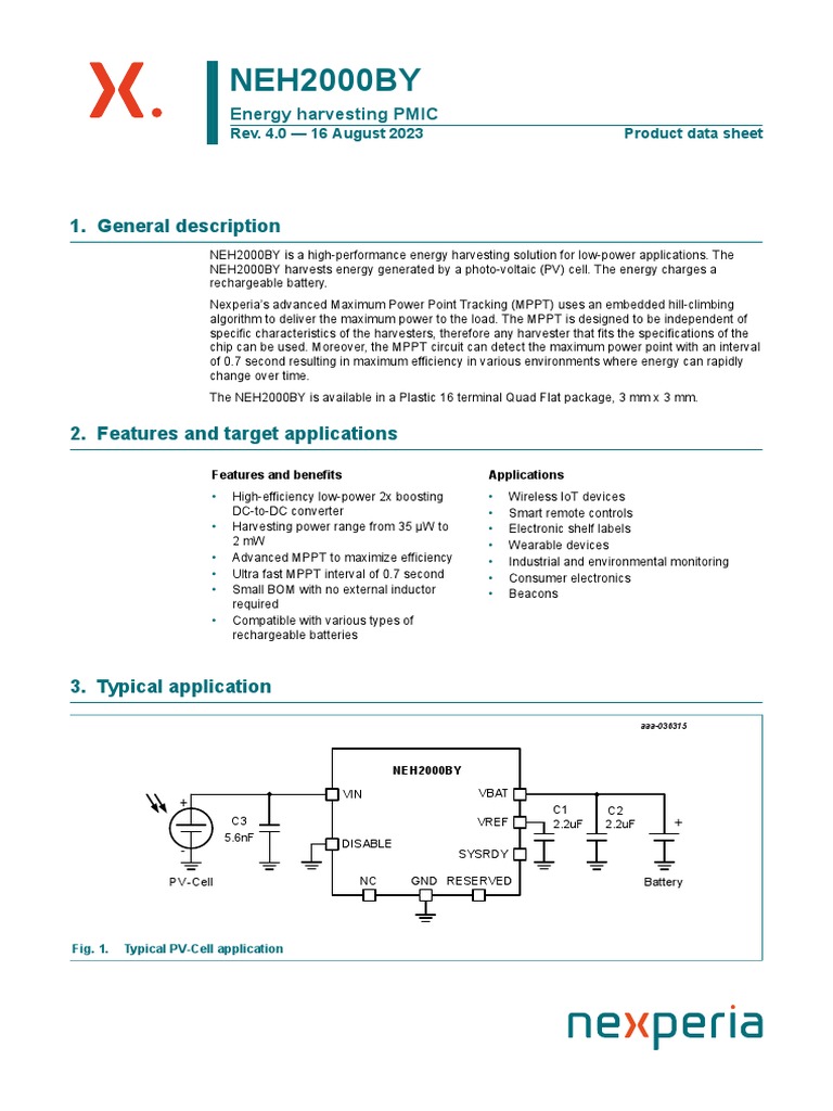NEH2000BY | PDF | Electrostatic Discharge | Energy Harvesting