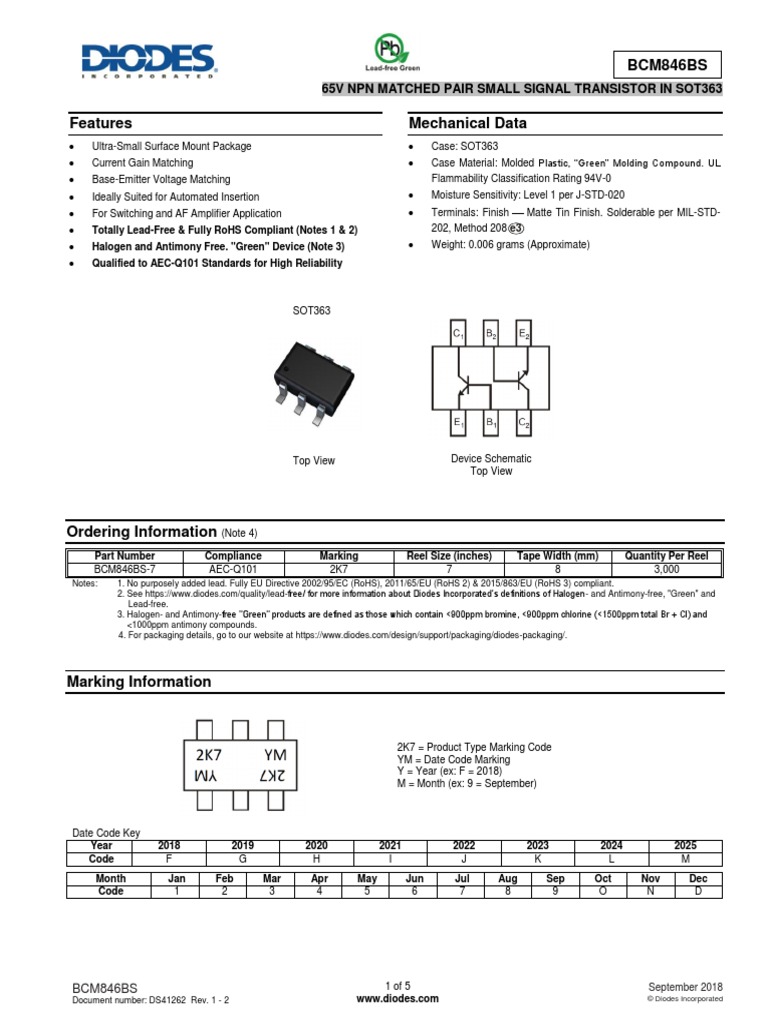 NPN Matched Pair | PDF | Bipolar Junction Transistor | Electrical ...