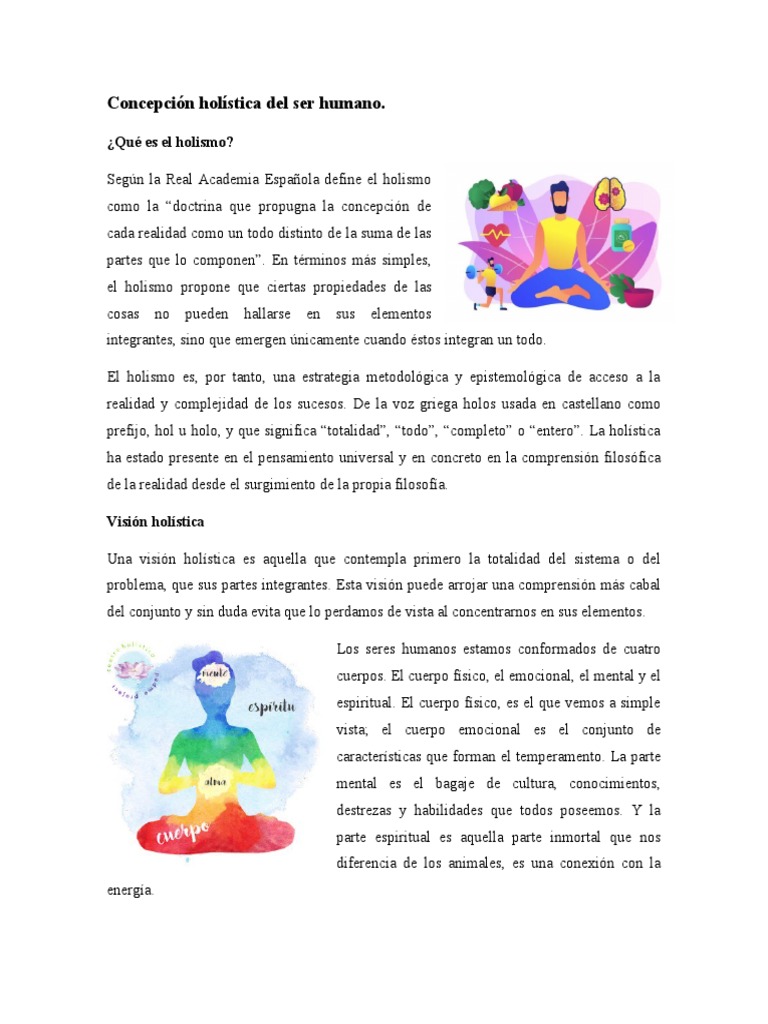 Concepción Holística Del Ser Humano | PDF | Holismo | Mente