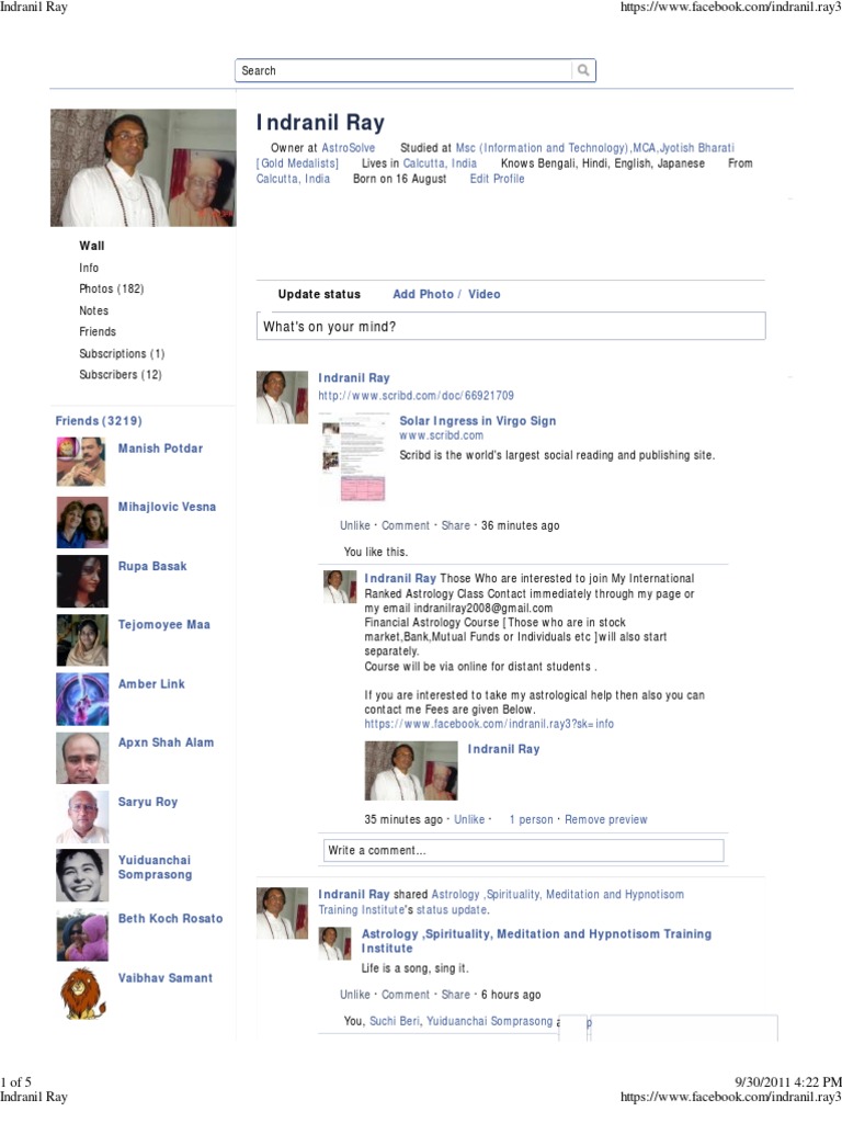 Indranil Ray Is Offering World Class Astrology Course | PDF | Business