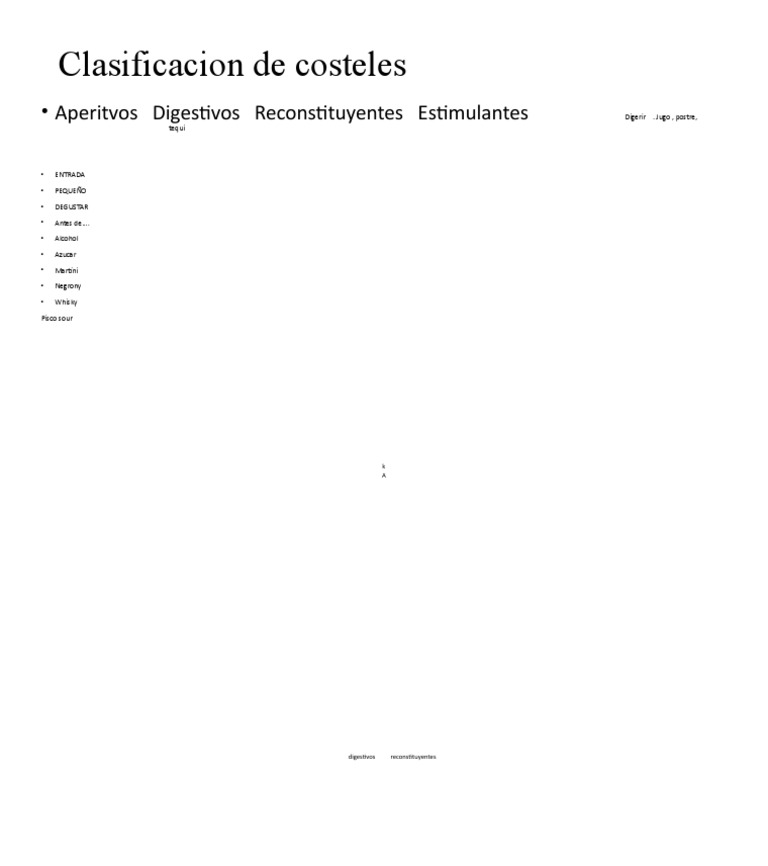 Clasificacion de Costeles | PDF