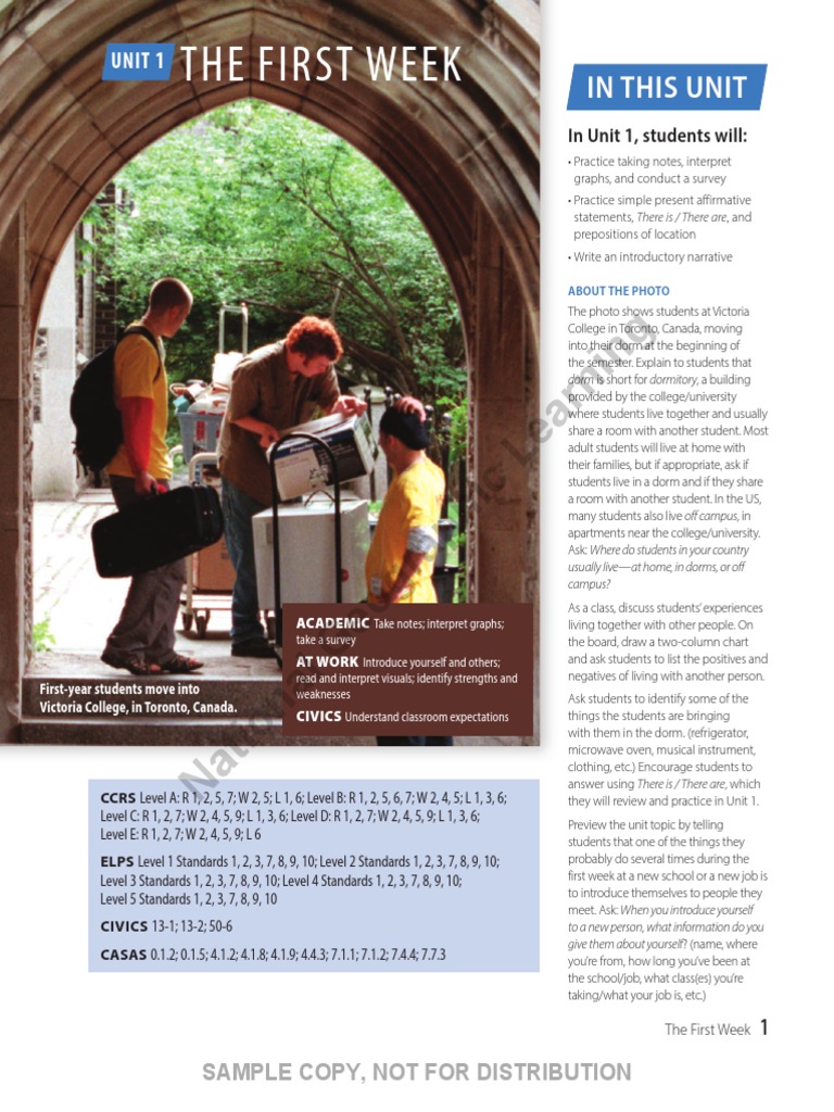 EnglishInAction3 Keyword Unit1 | PDF | Dormitory | Human Communication