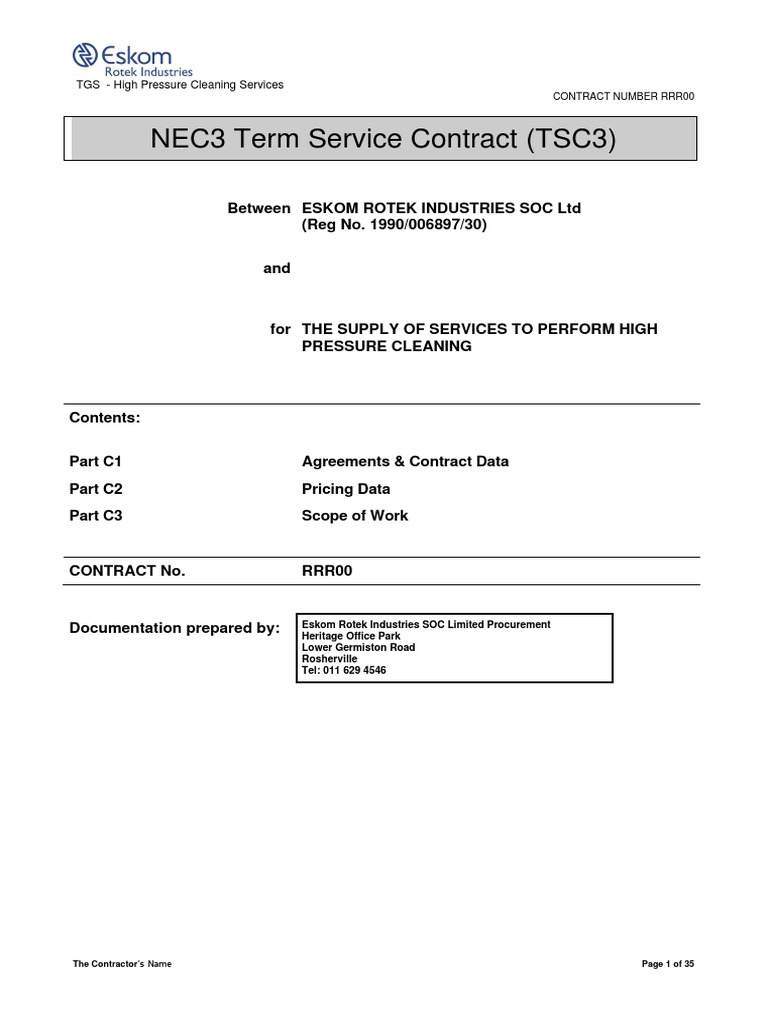 Nec TSC High Pressure Cleaning Services | PDF | Insurance | Liability ...