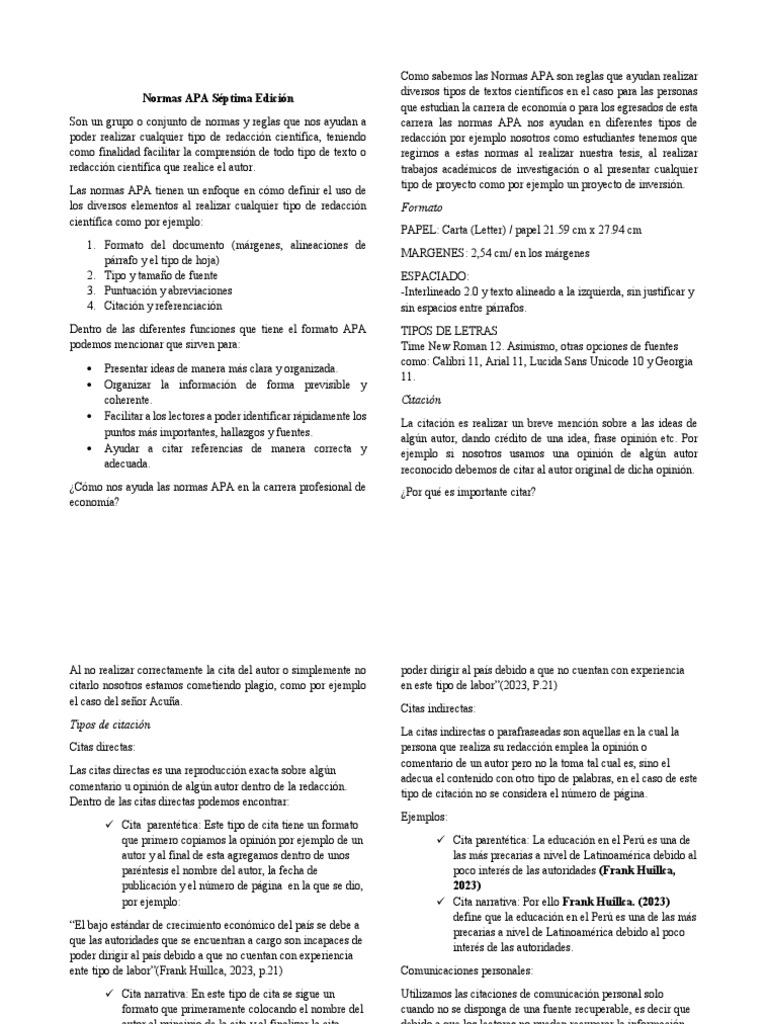 Normas Apa Tarea | PDF | Citación