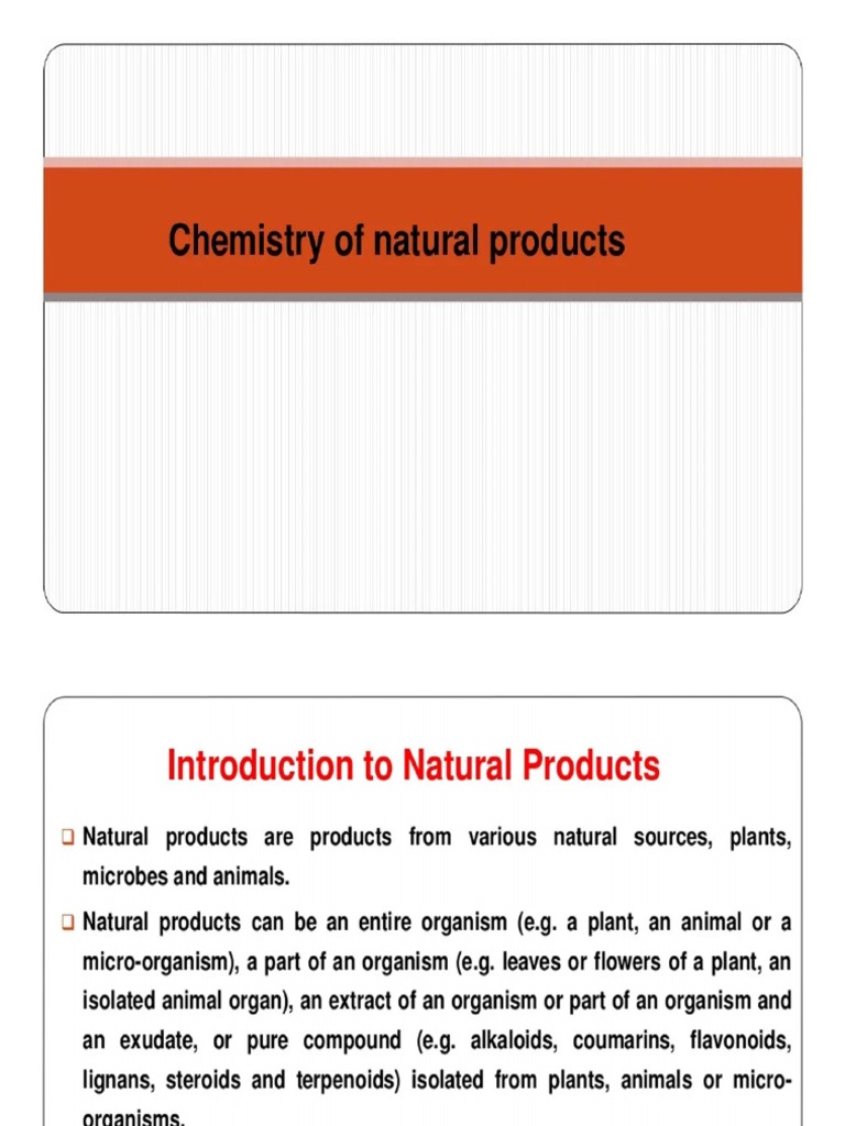 Introduction Natural Products | PDF