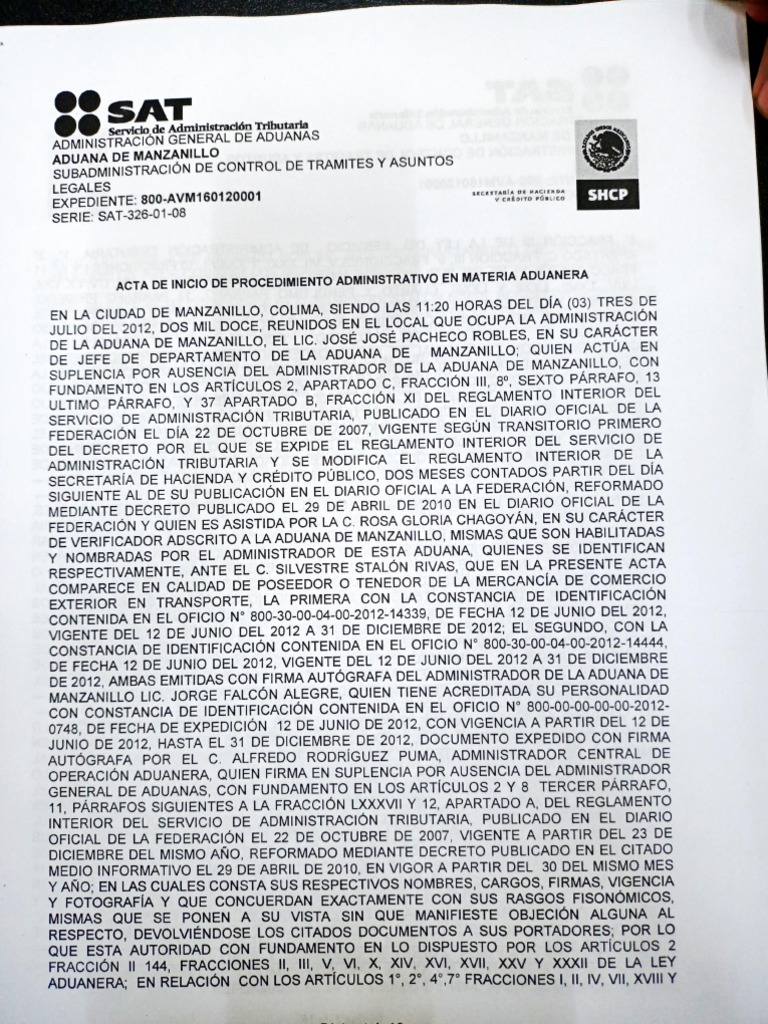 Acta de Inicio PAMA | PDF