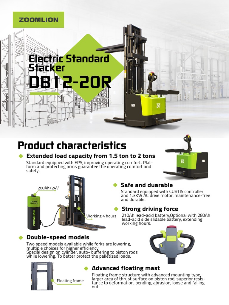 Brochure of Stackers Standing Type | PDF | Manufactured Goods | Vehicles