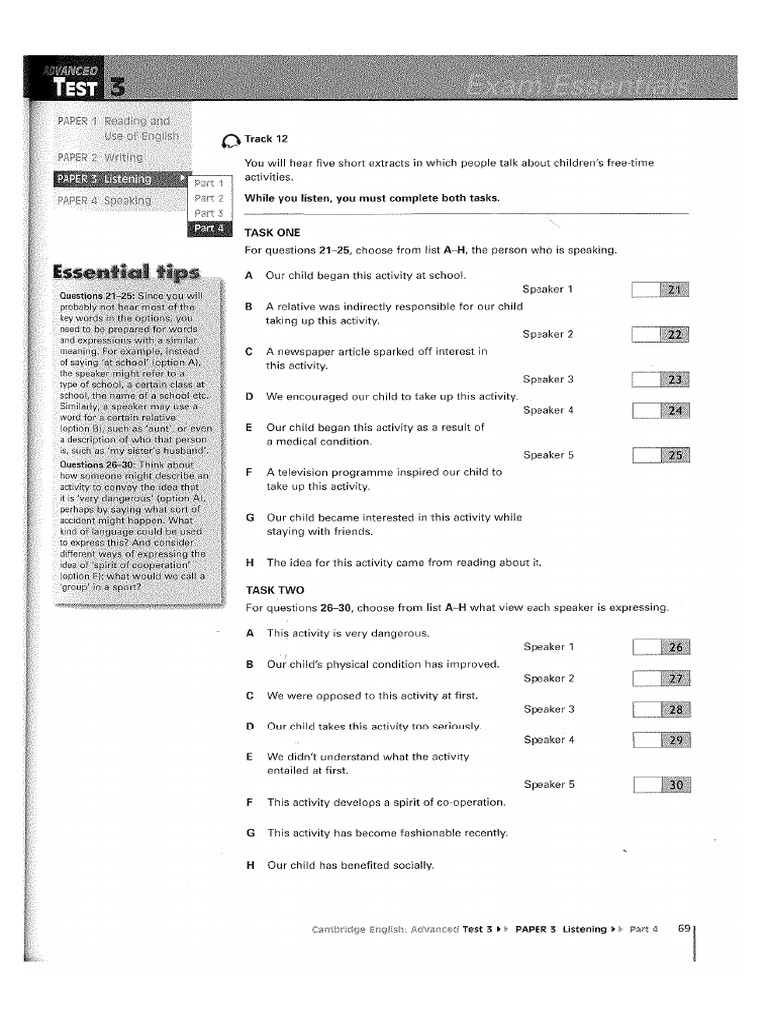TEST 3 PART 4 LISTENING | PDF