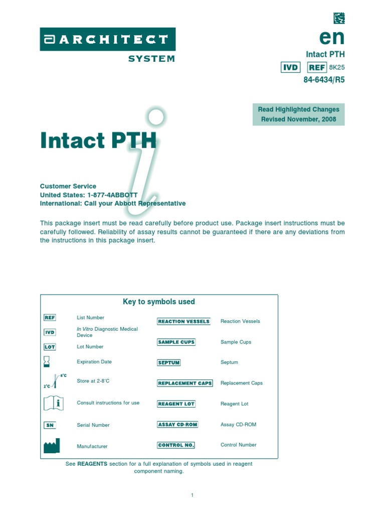 IntactPTH ARC | PDF | Blood Plasma | Chemistry