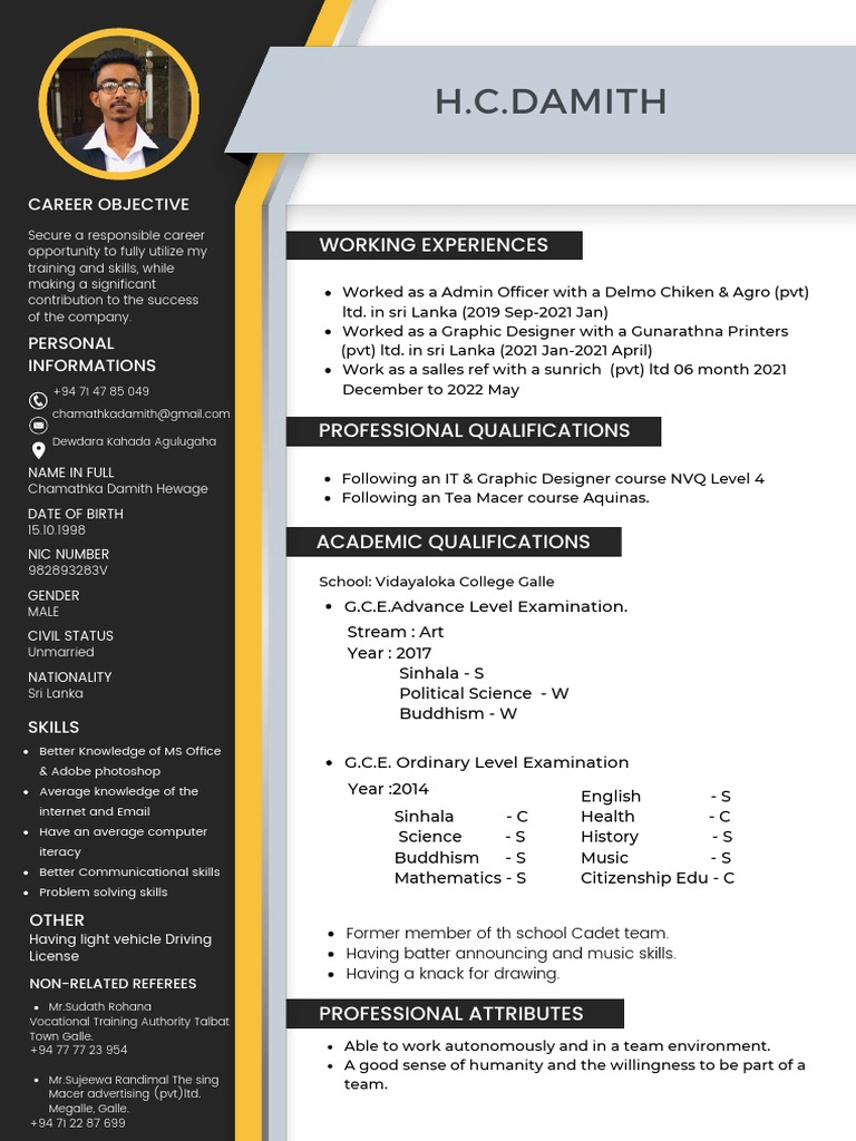 Blue Professional Modern CV Resume | PDF
