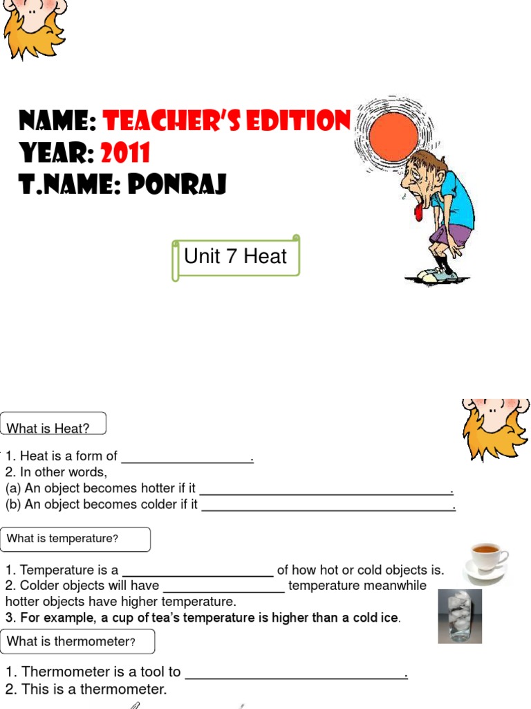 Heat and Temperature for Year 5 | PDF | Philosophy