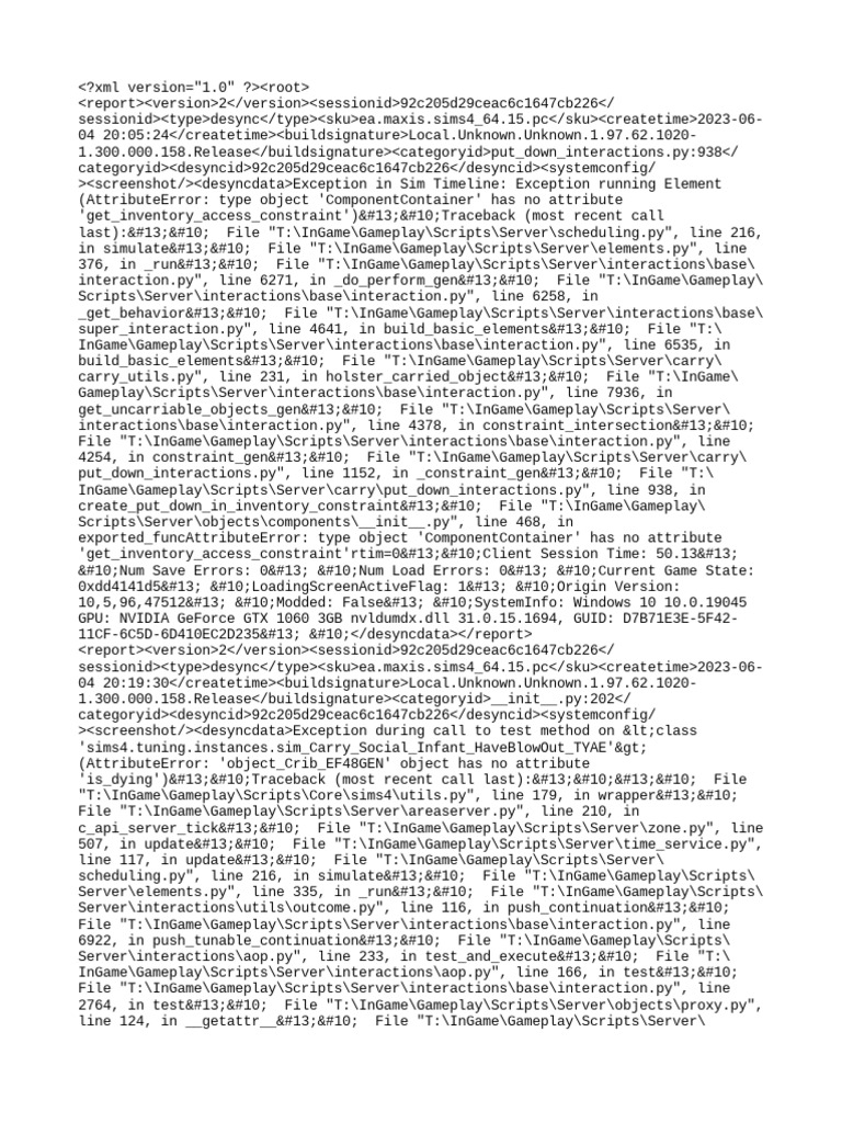 Sims 4 Desync Error Report | PDF | Operating System Families | Computer Science