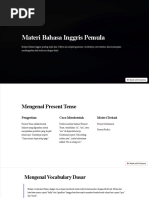 Kumpulan Materi Belajar Bahasa Inggris Otodidak Untuk Pemula | PDF