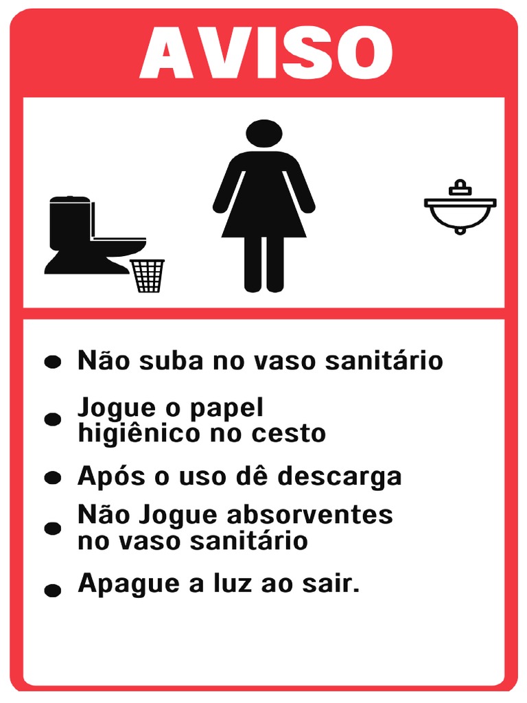 Aviso Banheiro | PDF