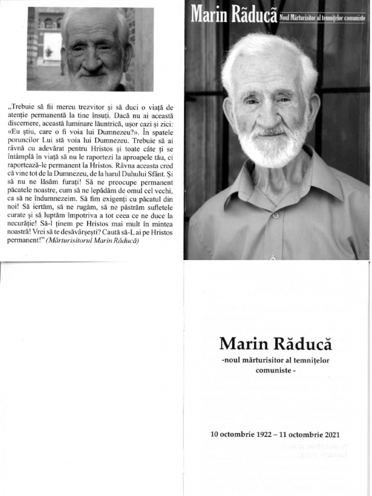 Marin Raduca Noul Marturisitor Al Temnitelor Comuniste | PDF