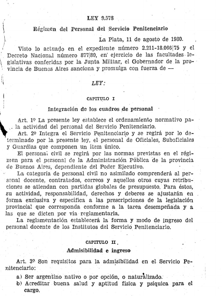 Decreto-Ley 9578 - 1980 | PDF