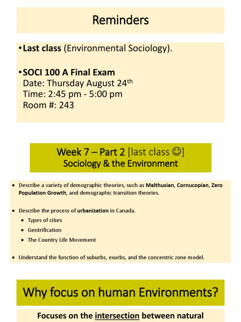 LESSON - MOD 7 PART 2 - Environmental Sociology | PDF