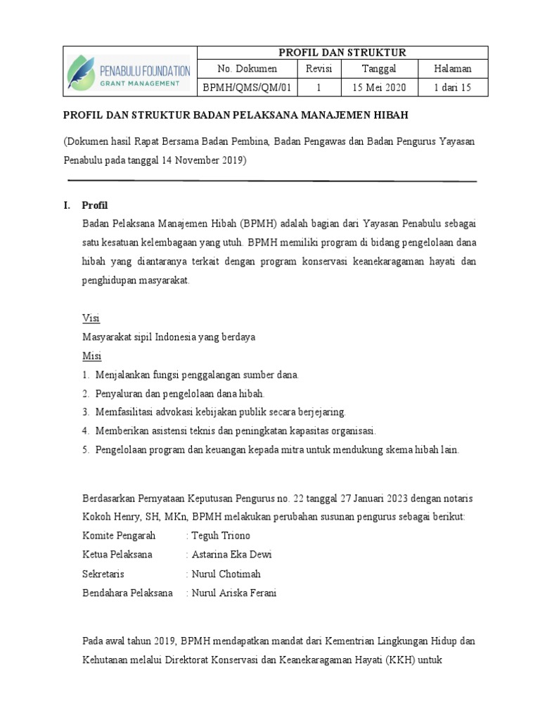 Profil Dan Struktur PGM | PDF