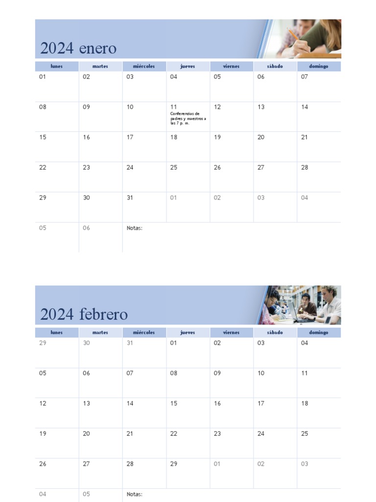 CALENDARIO MENSUAL AÑOS EDITABLES- | PDF