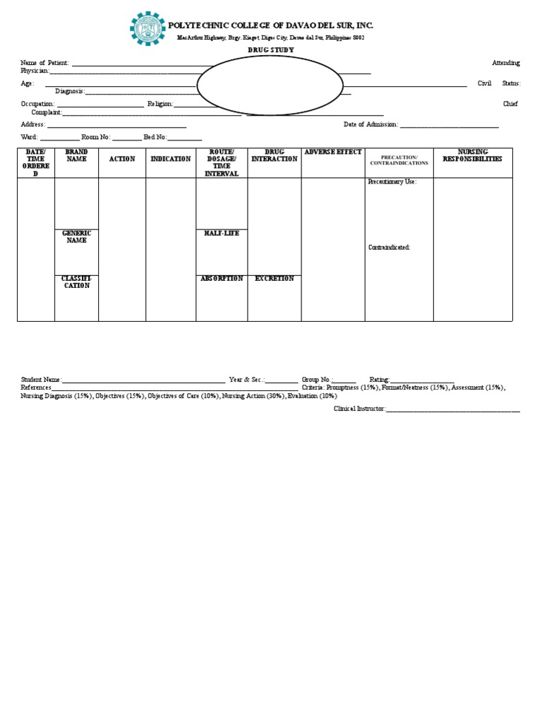 Drug Study Format | Download Free PDF | Medical Specialties | Medical ...