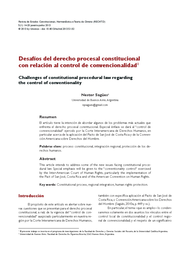 Desafíos Del Derecho Procesal Constitucional | PDF | Caso de ley | Juez