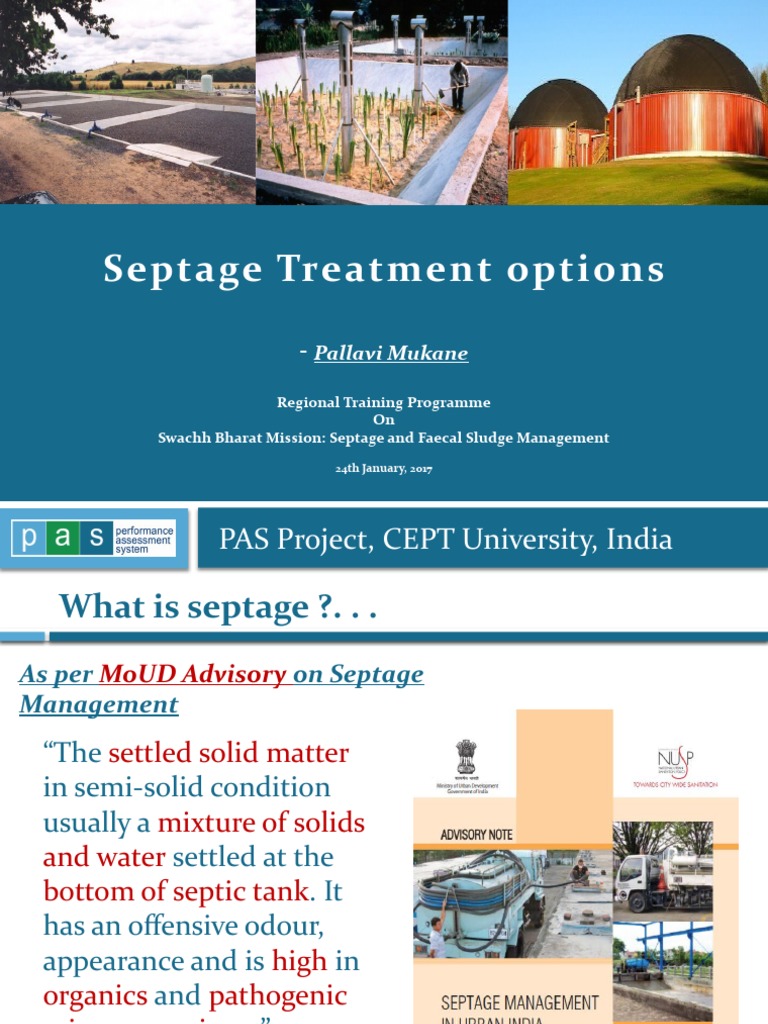Septage Treatment Options CEPT PM 20-1-17 | PDF | Anaerobic Digestion ...