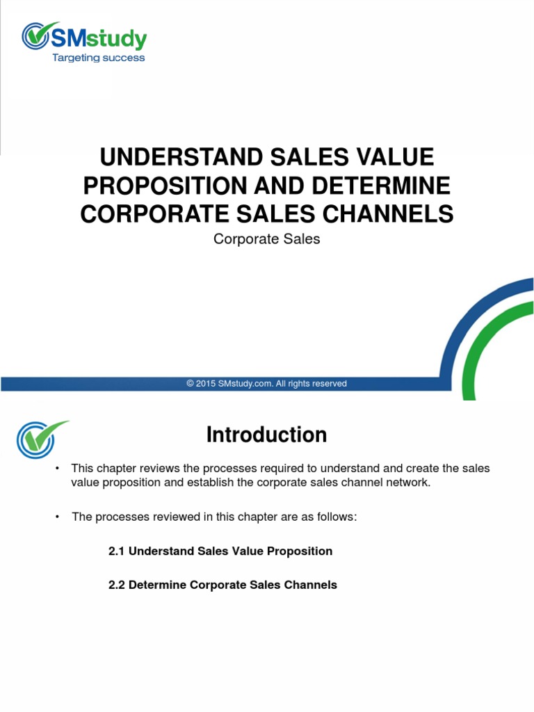 Understand Sales Value Proposition and Determine Corporate S | PDF | Sales | Marketing
