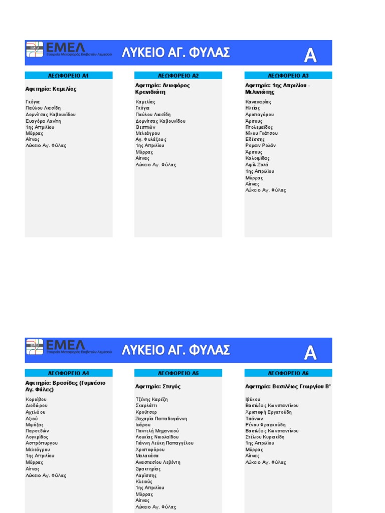 A-Lykeio Agias Fylas | PDF
