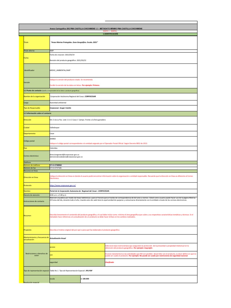 Mapa1 - Medio Natural - Amp - Cesar | PDF | Metadatos | Mapa