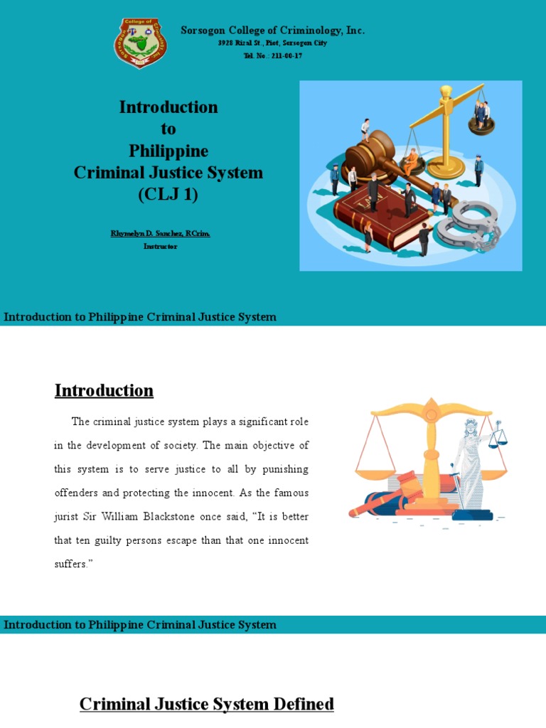 A. Lesson 1 - Introduction PCJS | PDF | Criminal Justice | Crime & Violence
