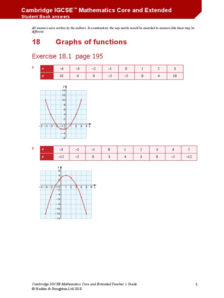 Igcse Maths Chap 18 Pdf Mathematics Mathematical Analysis