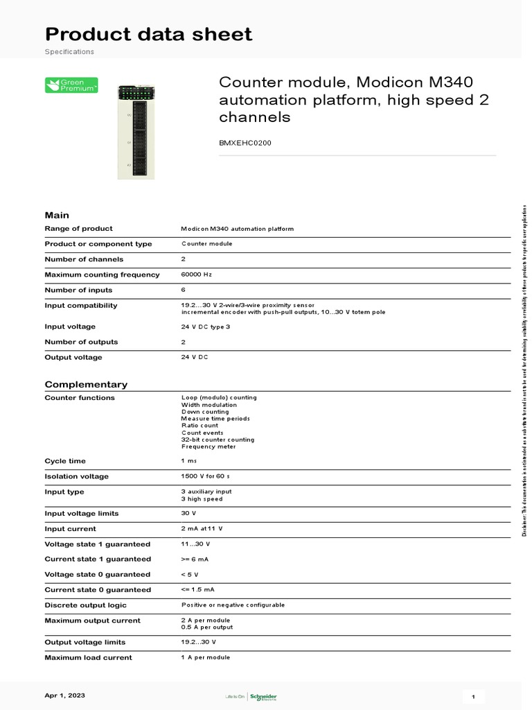 Modicon X80 Modules - BMXEHC0200 | PDF | Information And Communications Technology | Computer ...