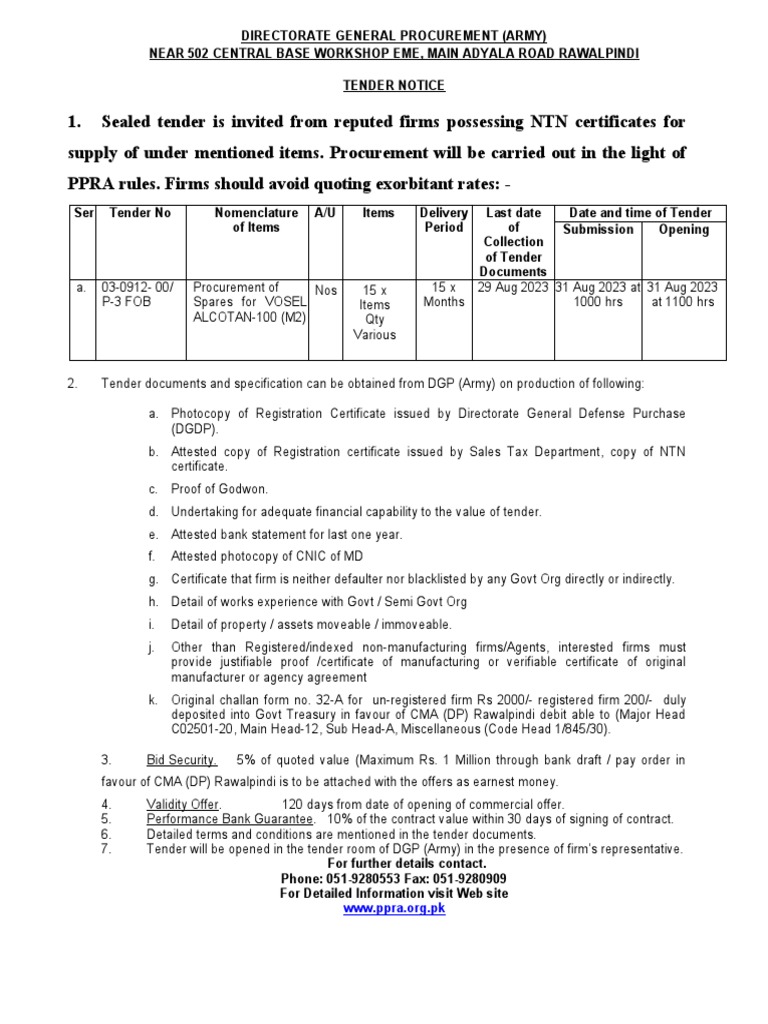 PPRA Pub On 01 Sep 23 FOB P-12,13 | PDF | Procurement | Economies