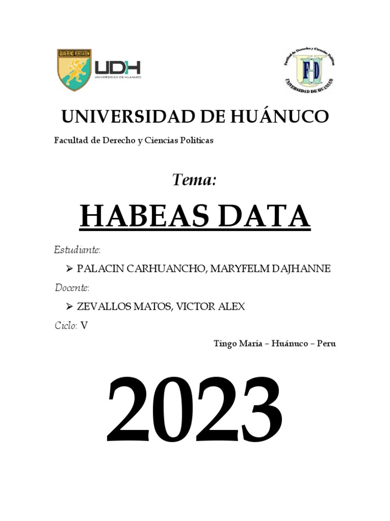 Habeas Data | PDF | Demanda judicial | Privacidad