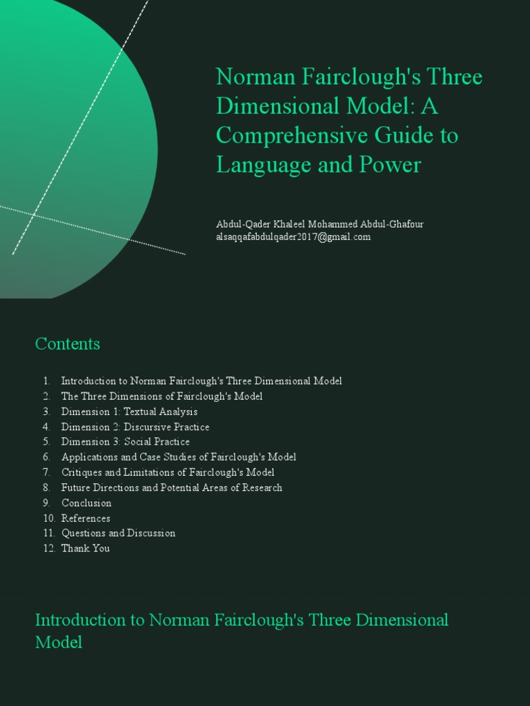 Norman Fairclough's Three Dimensional Model - A Comprehensive Guide To ...