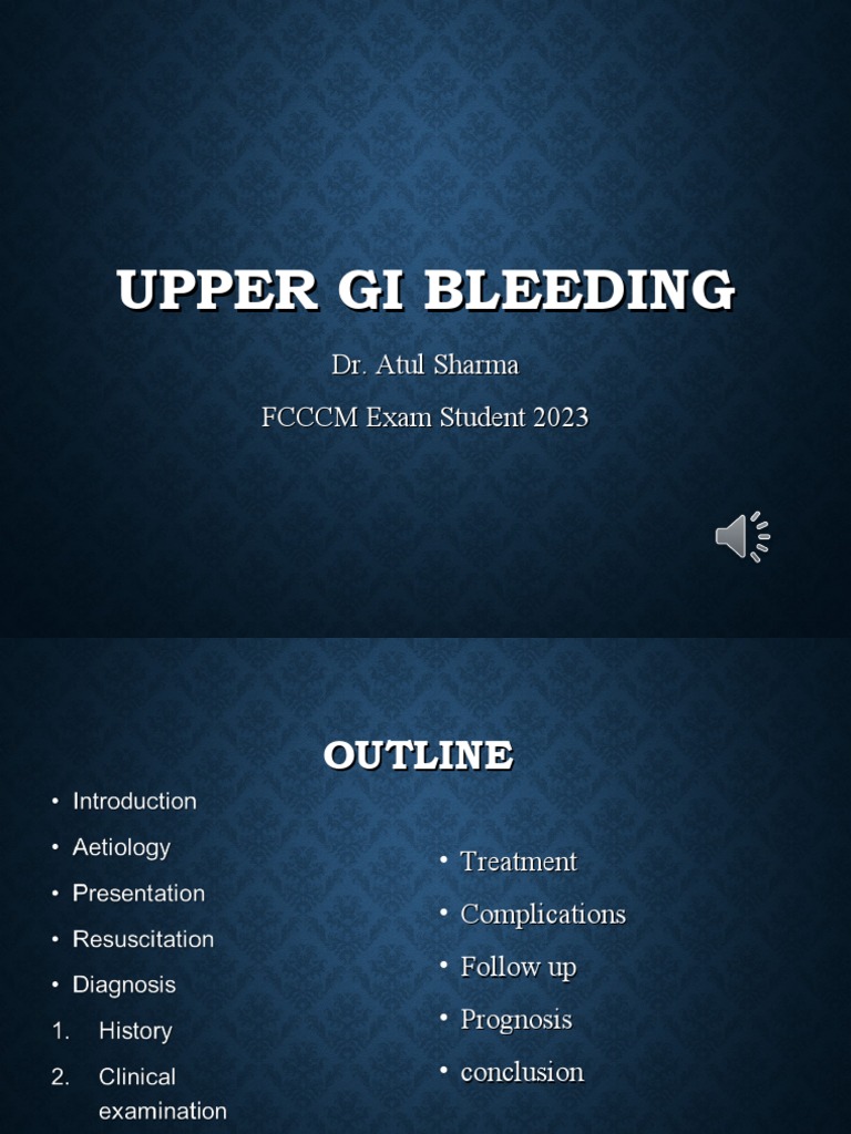 Upper Gi Bleed | PDF | Digestive Diseases | Medicine