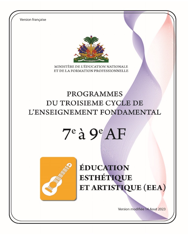 MENFP - Programme EEA 7e A 9e AF | PDF