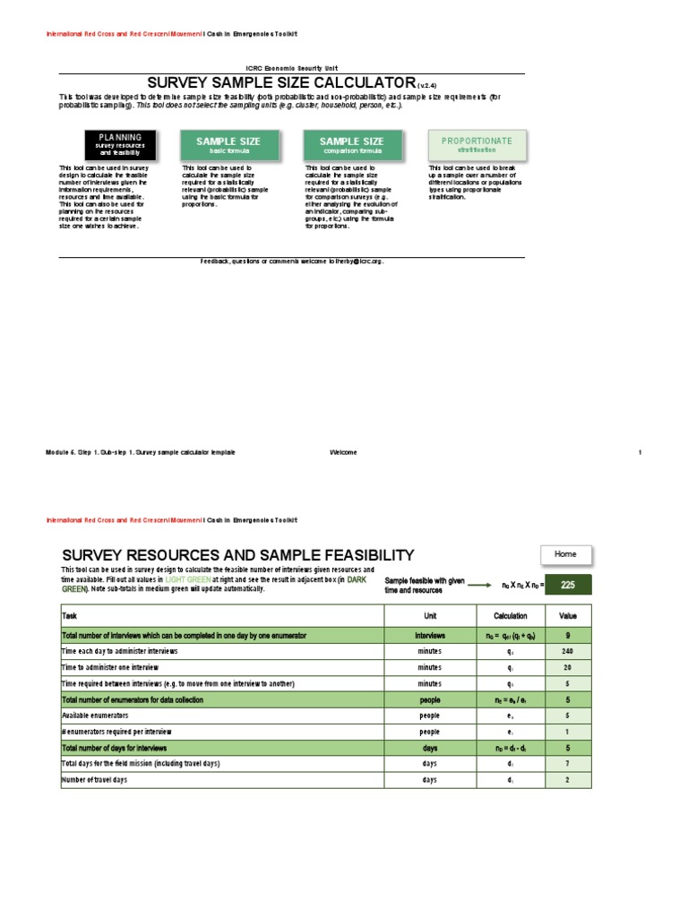 1_1_5-Survey-sample-calculator-template-3 | PDF | Sampling (Statistics ...