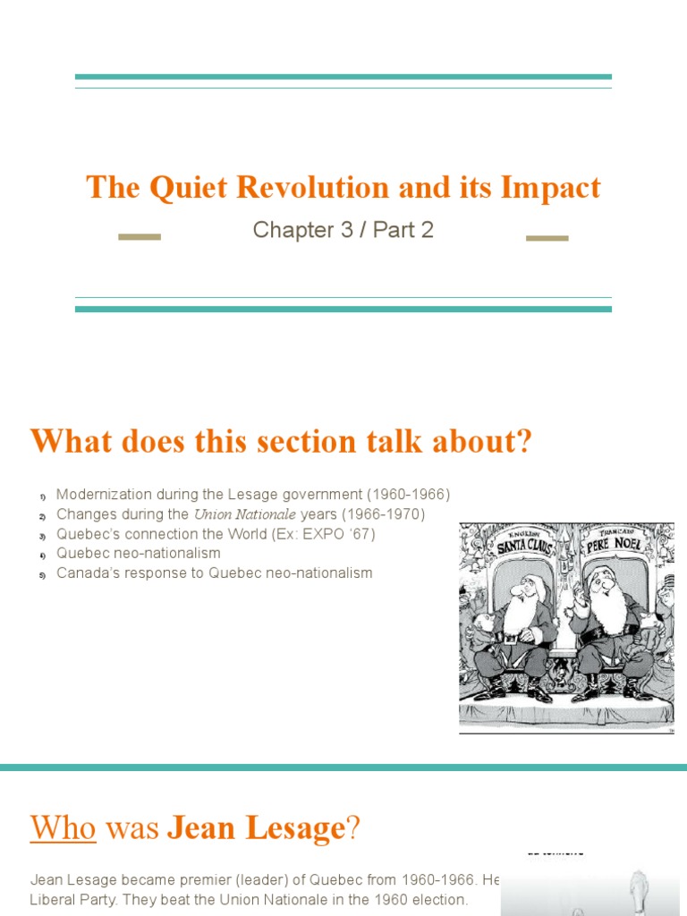 The Quiet Revolution in Quebec: 1960-1970 | PDF | Canada | Quebec