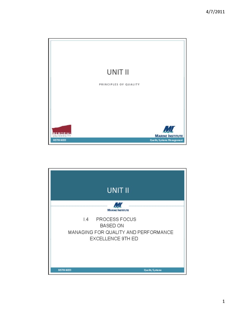 I.4 Process Focus | PDF | Quality Management System | Benchmarking