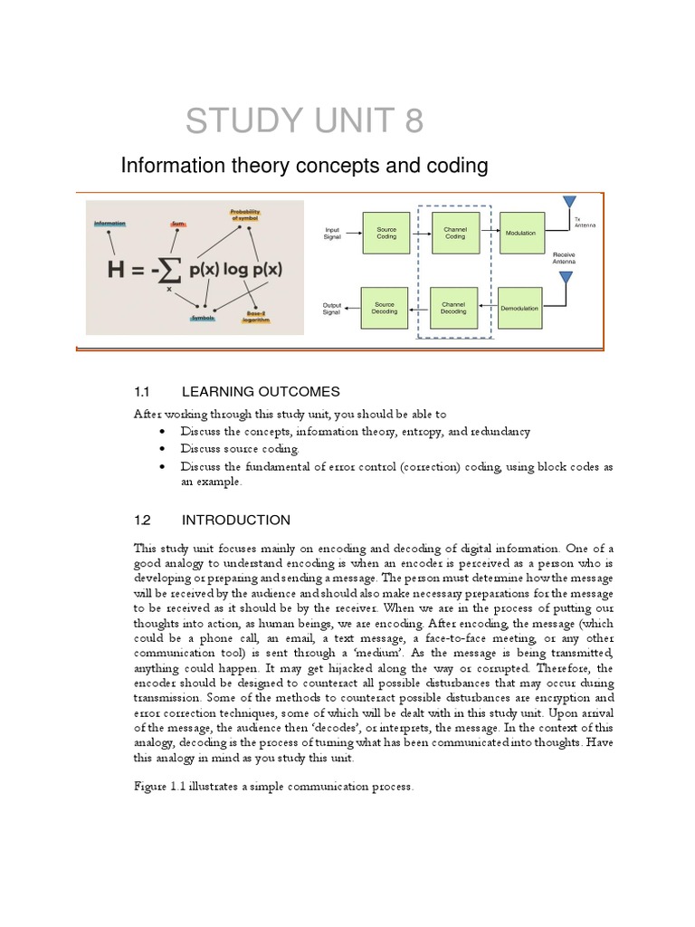 ECM3701 Study Unit 8 | PDF | Code | Information