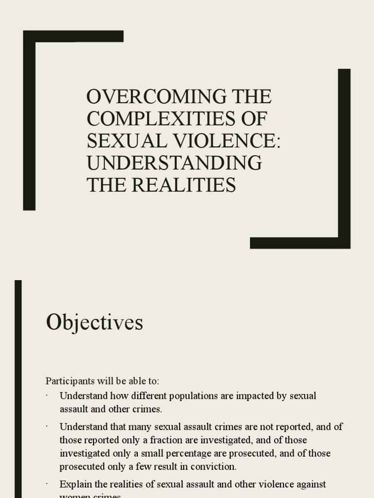1 - Overcoming The Complexities of Sexual Violence Slides | PDF ... 1 - Overcoming The Complexities of Sexual Violence Slides | PDF ...