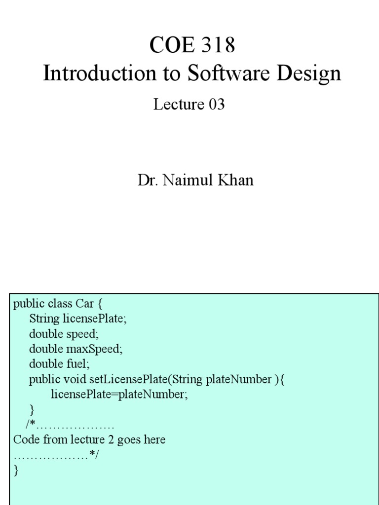 Lecture03 Annotated Pdf Programming Constructor Object Oriented Programming